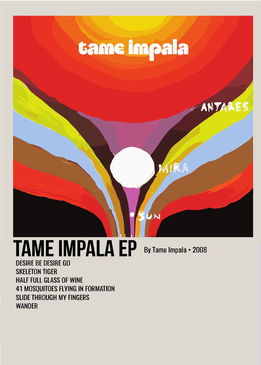 'Tame Impala EP Album Cover' Poster, picture, metal print, paint by ...