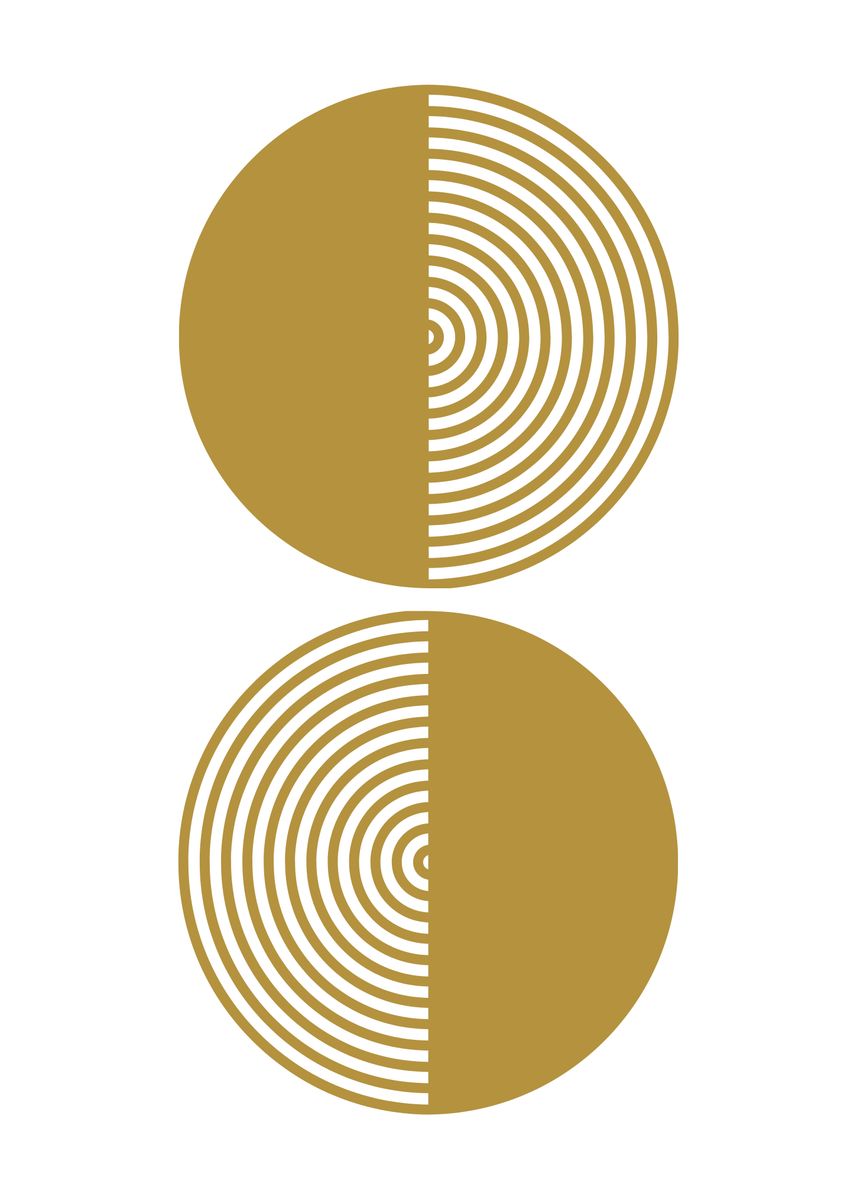 'Gold Circle Pattern' Poster, picture, metal print, paint by AndiSart ...