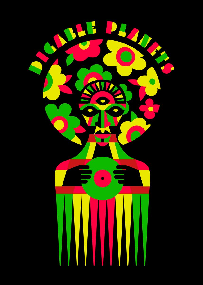 'Digable Planets Vinyl Art' Poster, picture, metal print, paint by ...