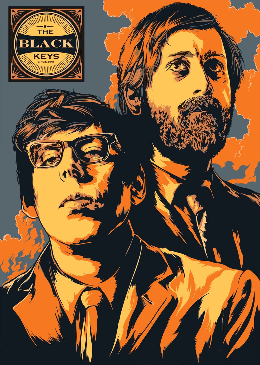 'The Black Keys Band Poster' Poster, picture, metal print, paint by ...