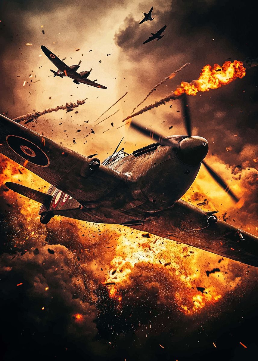 'WWII Dogfight' Poster, picture, metal print, paint by Tyler James ...