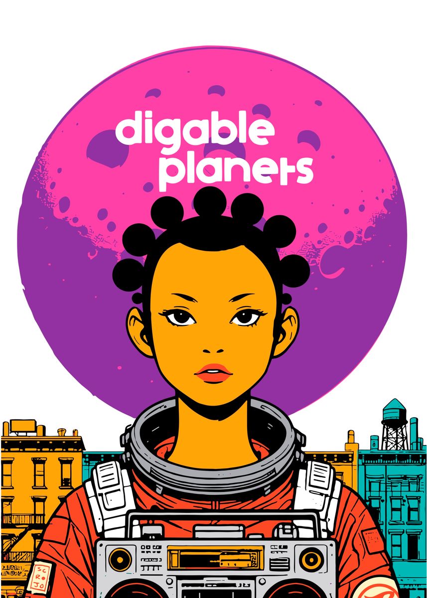 'Digable Planets Album Cover' Poster, picture, metal print, paint by ...