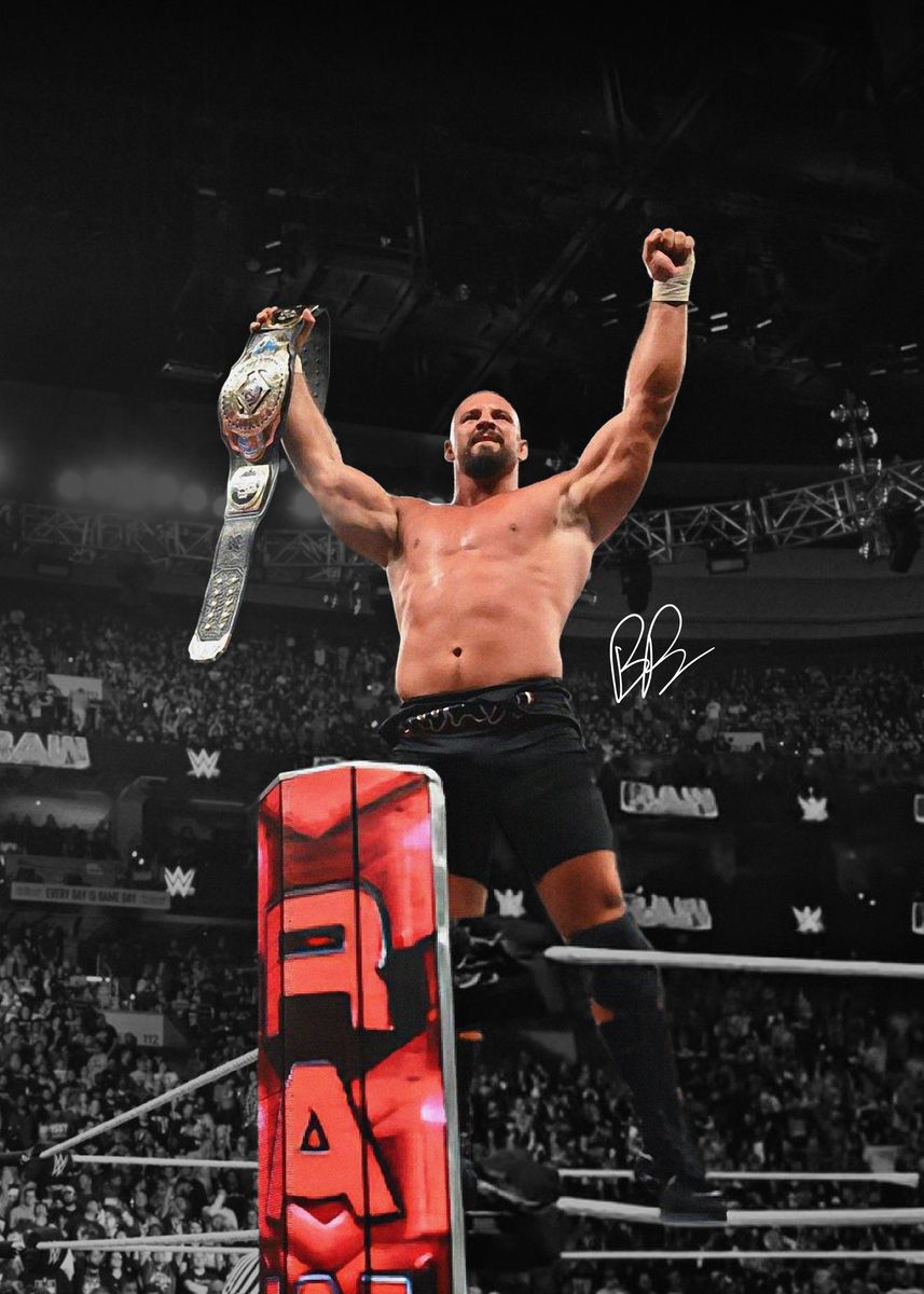 'Bron Breakker' Poster, picture, metal print, paint by ken | Displate