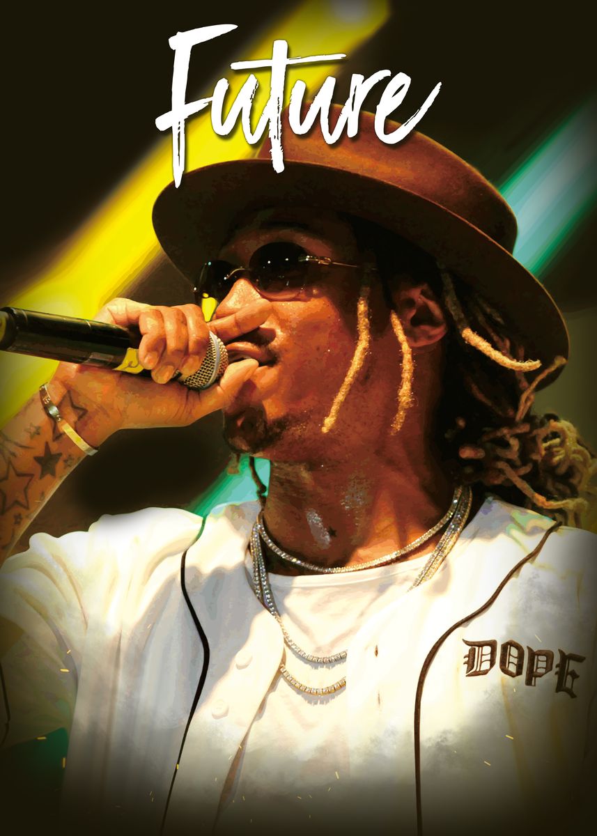 'Future Rapper' Poster, picture, metal print, paint by Micho Abstract ...