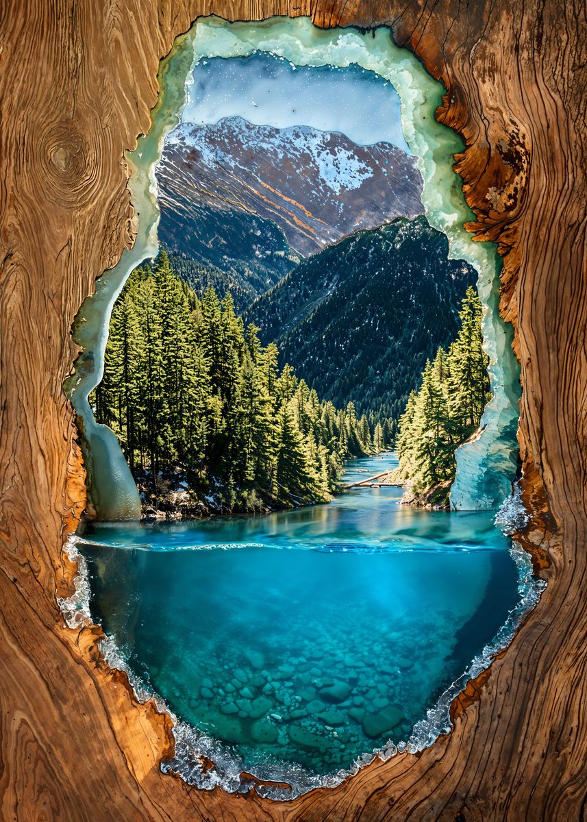 'Nature's Window' Poster, picture, metal print, paint by Pixaverse ...