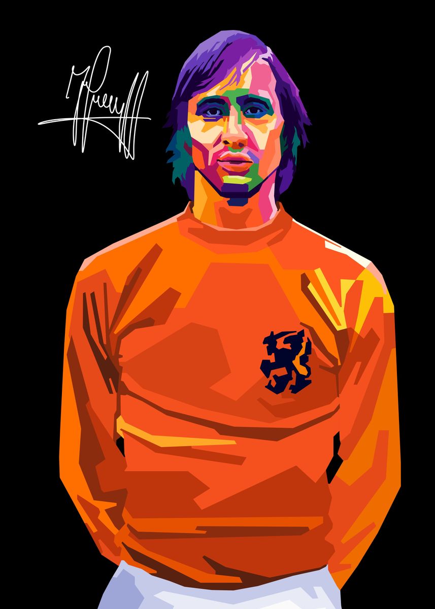 'Johan Cruyff Wpap Style' Poster, picture, metal print, paint by Zee ...