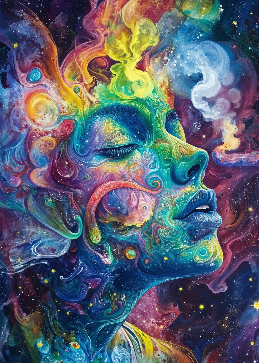 'Cosmic Awakening' Poster, picture, metal print, paint by M Hultink ...