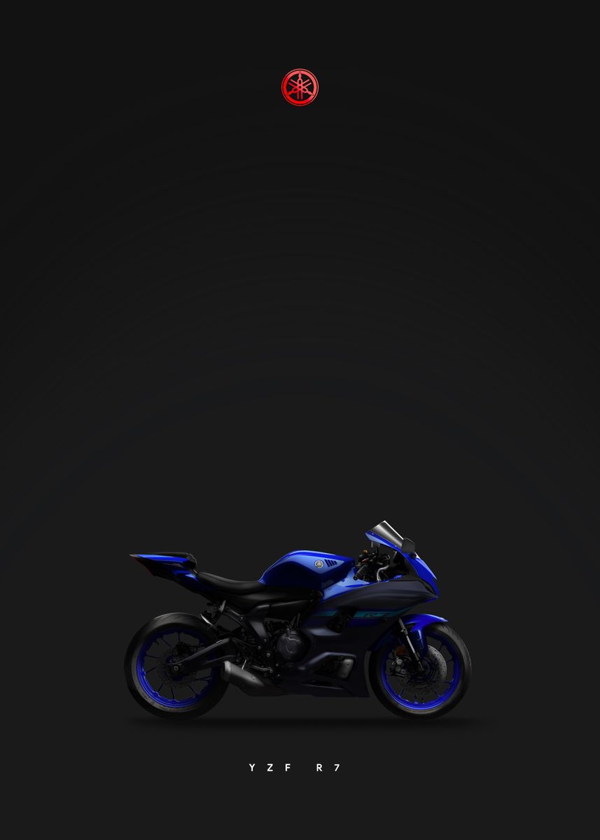 'Yamaha YZF-R7 Motorcycle' Poster, picture, metal print, paint by pxlsm ...