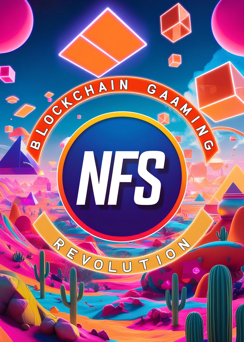 'NFT Blockchain Gaming Revolution' Poster, picture, metal print, paint ...
