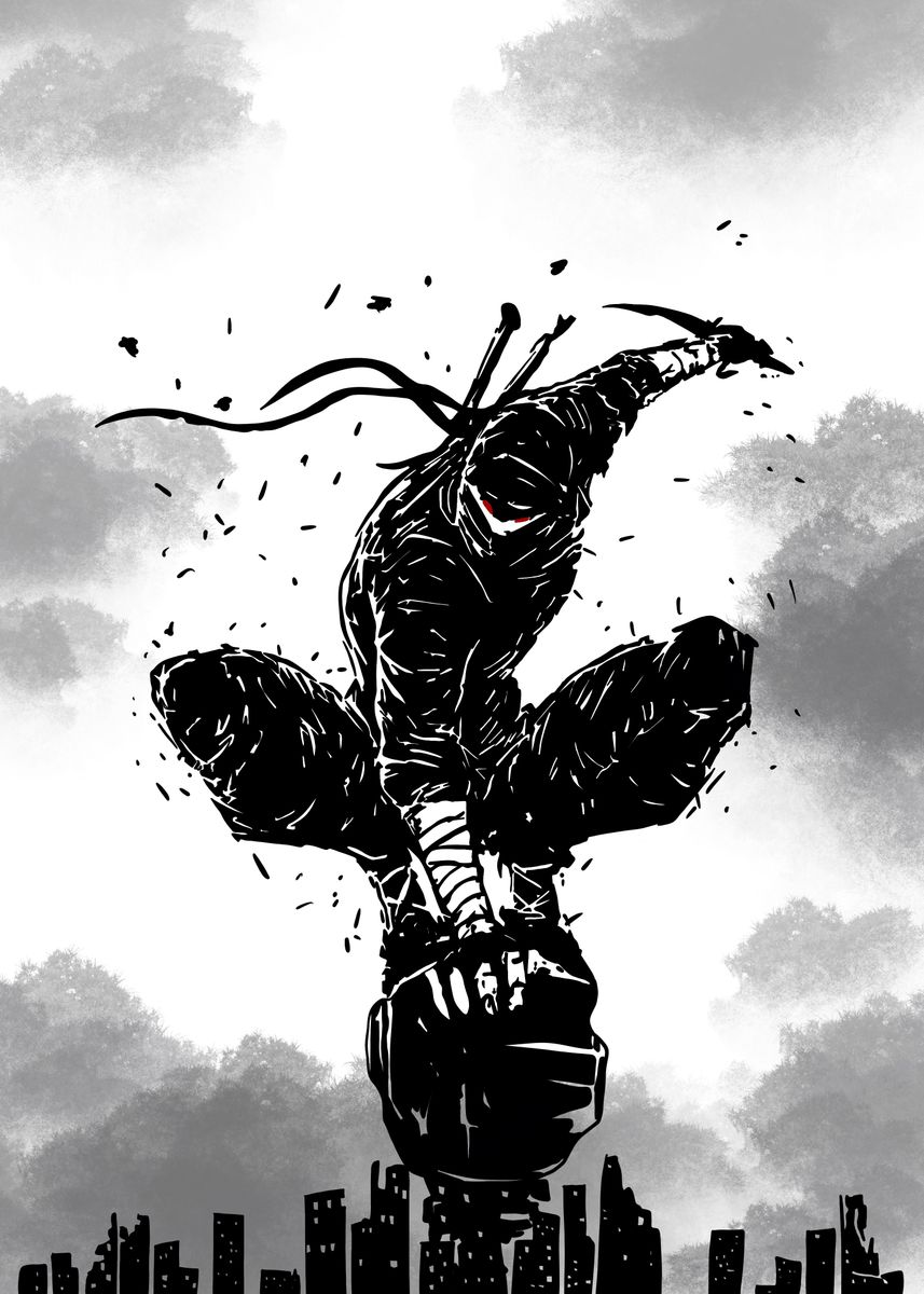 'Ninja in Action' Poster, picture, metal print, paint by tukang gambar ...