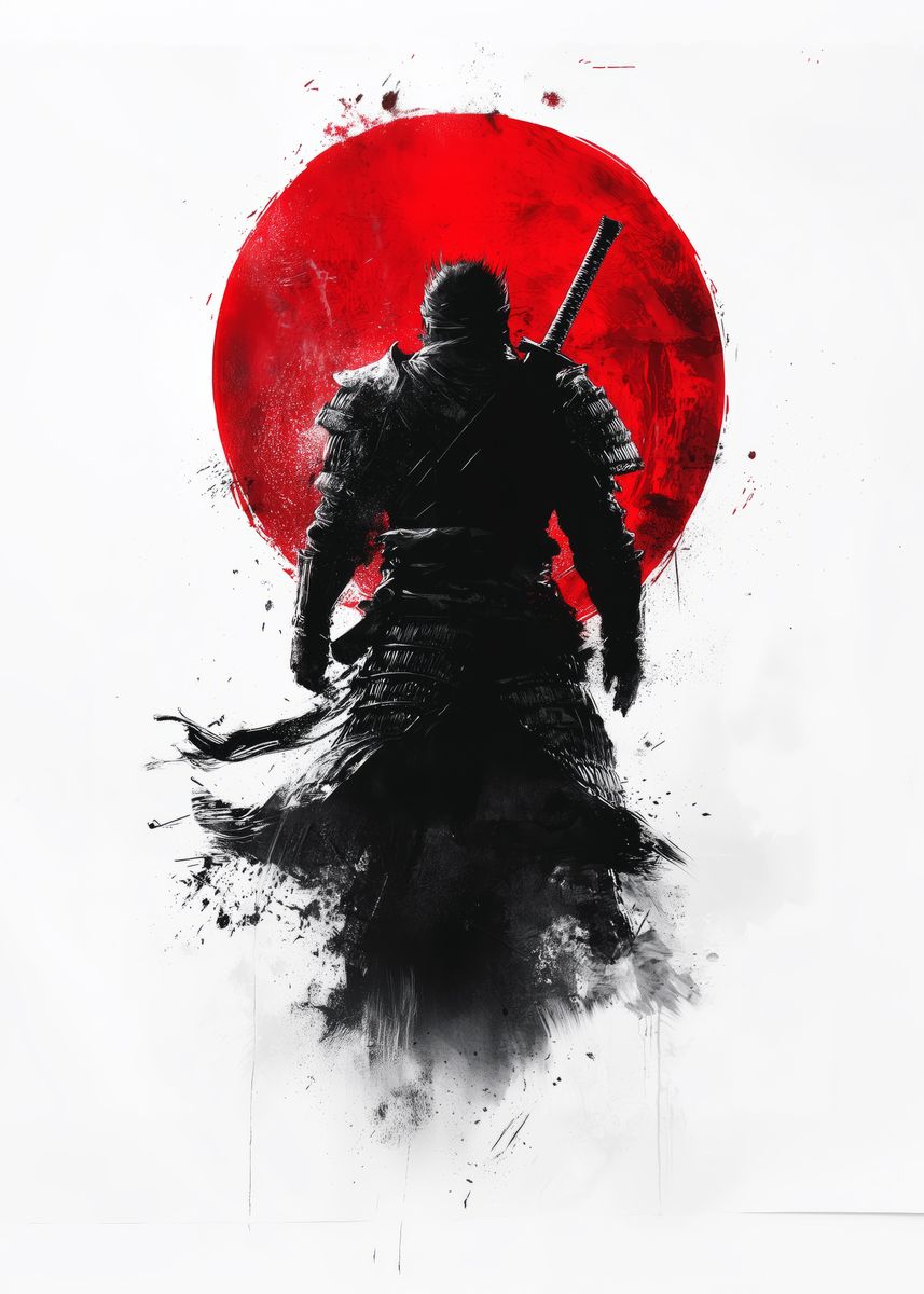 'Samurai Silhouette' Poster, picture, metal print, paint by Tesiga ...