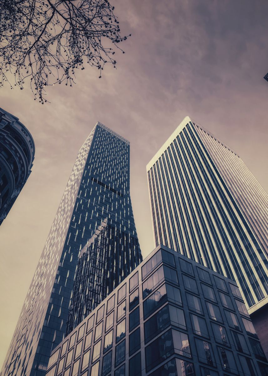 'Modern Skyscrapers' Poster, picture, metal print, paint by Jonathan ...