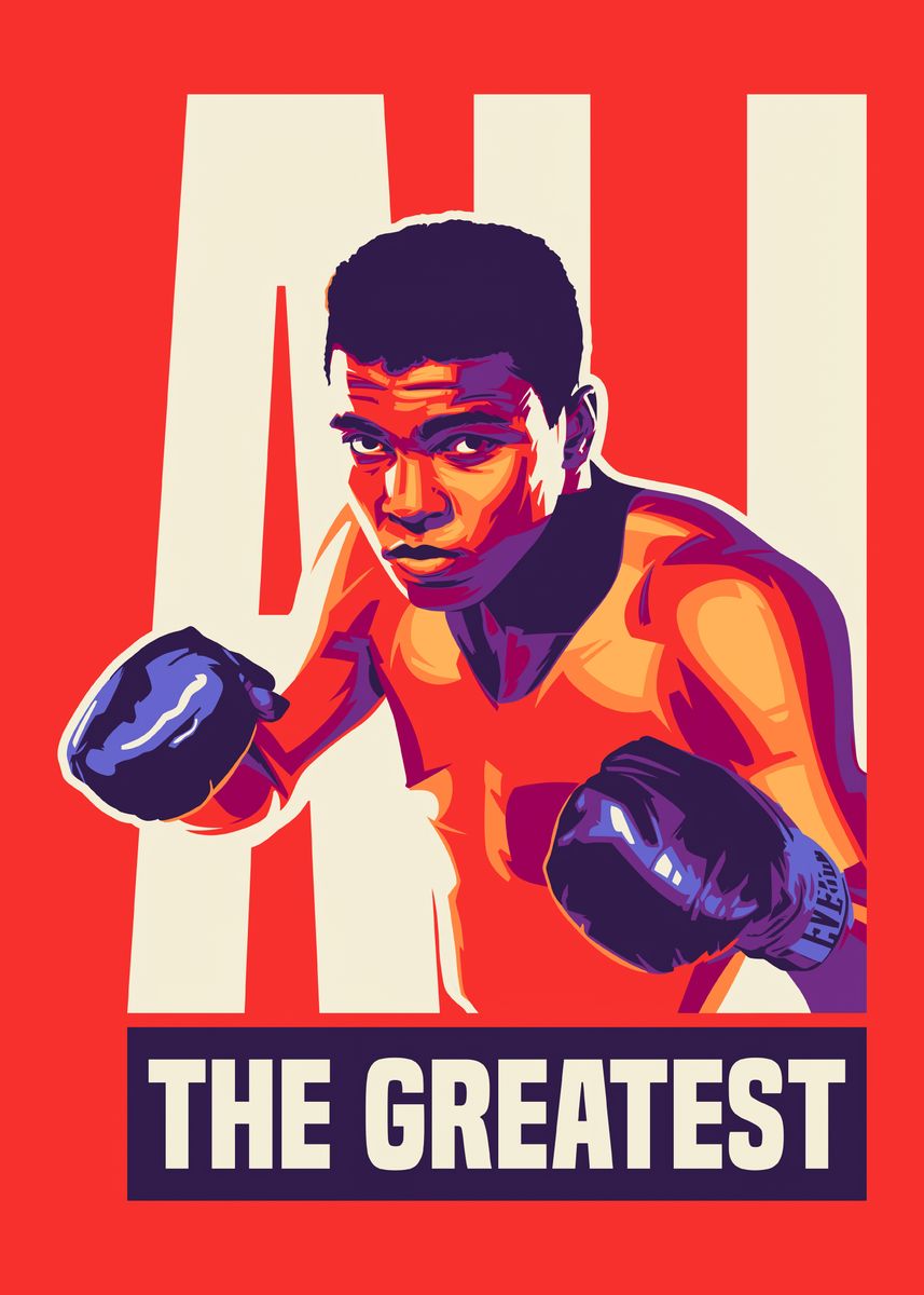 'Muhammad Ali Poster' Poster, picture, metal print, paint by warrock ...