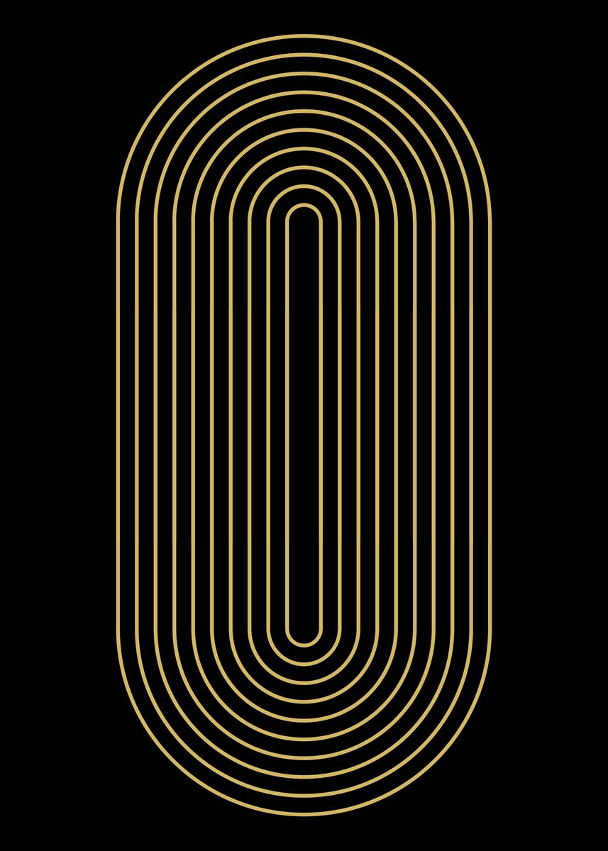 'Golden Arches Abstract Art' Poster, picture, metal print, paint by ...