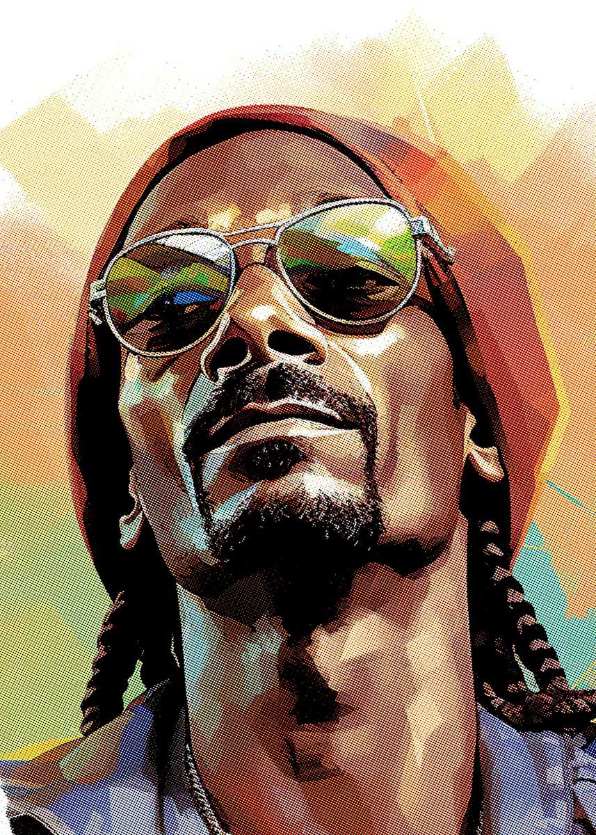 'Snoop Dogg Portrait' Poster, picture, metal print, paint by | Displate
