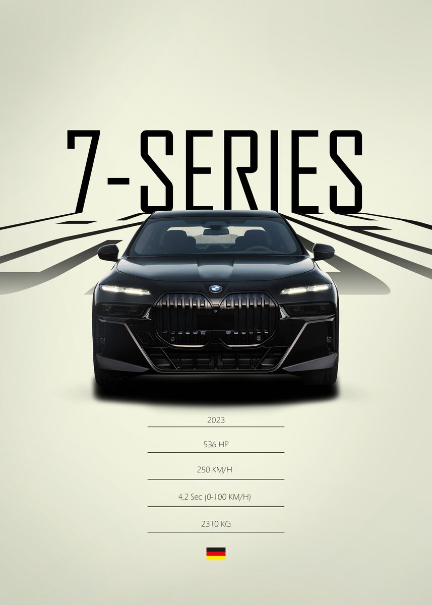 '2023 BMW 7-Series' Poster, picture, metal print, paint by ...