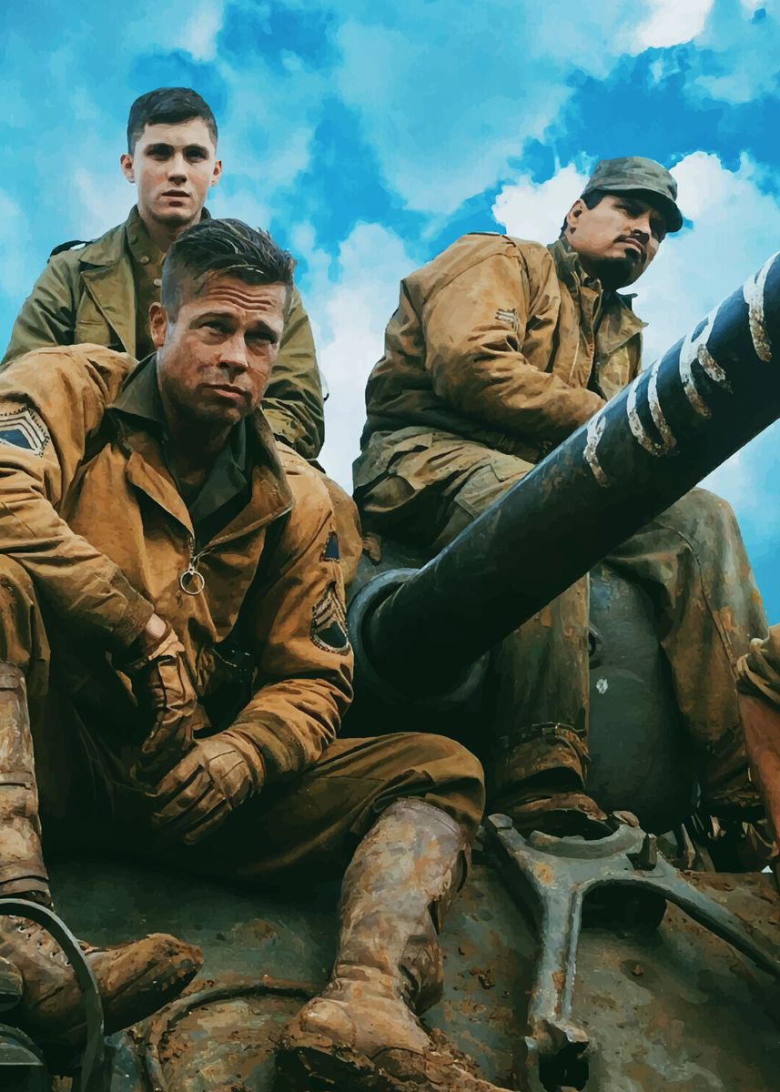 'Fury Movie Poster' Poster, picture, metal print, paint by miosoul ...