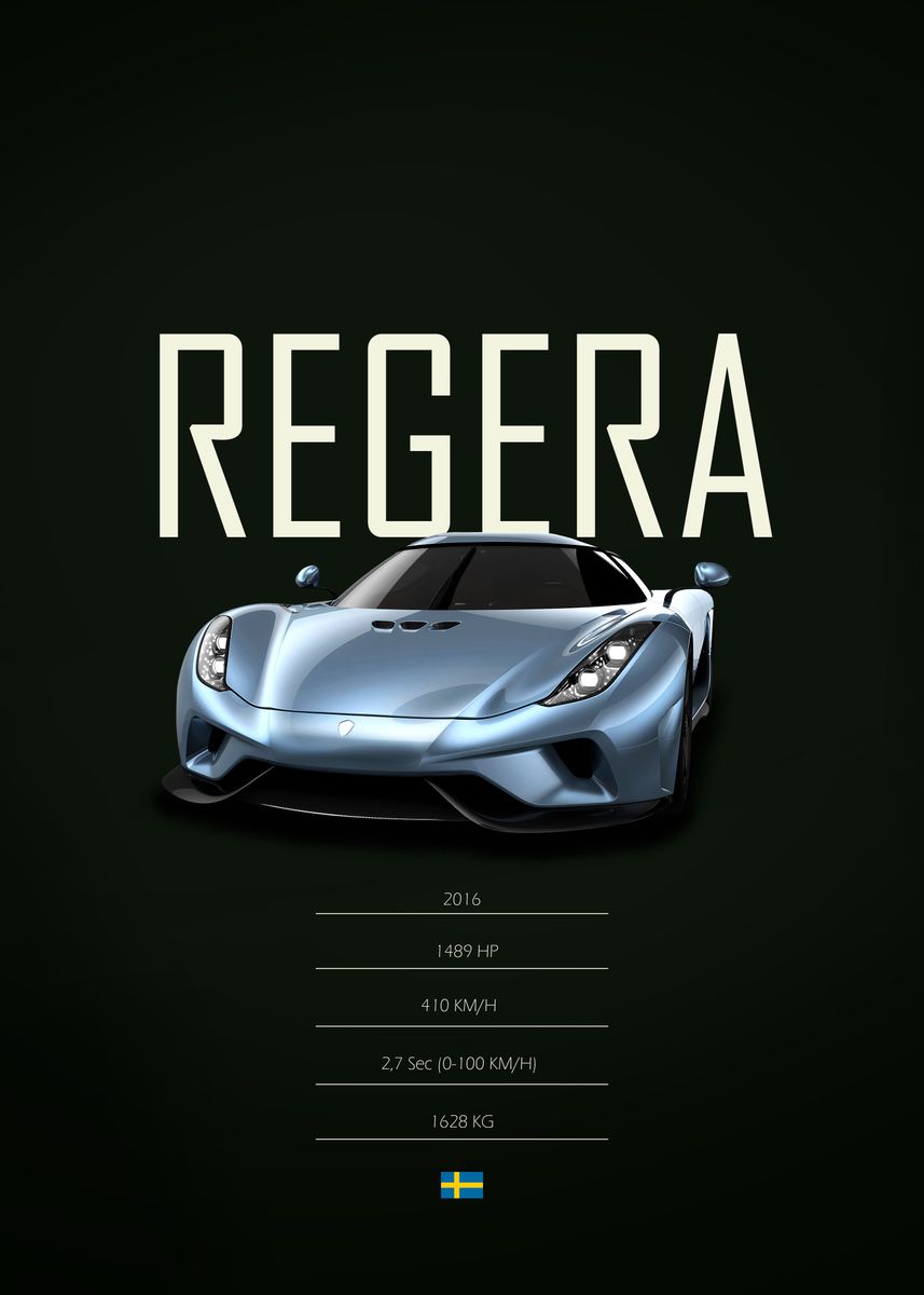 '2016 Koenigsegg Regera' Poster, picture, metal print, paint by ...