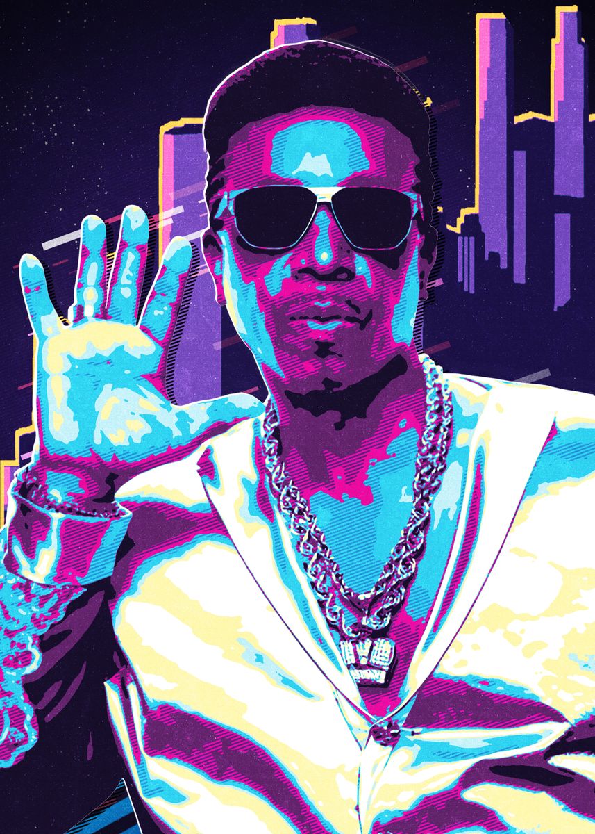 'MC Hammer' Poster, picture, metal print, paint by | Displate