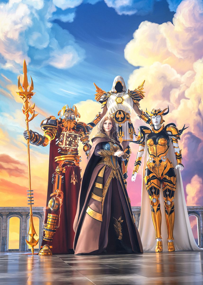 'The Gods of Illuminaria' Poster, picture, metal print, paint by David Catuhe | Displate