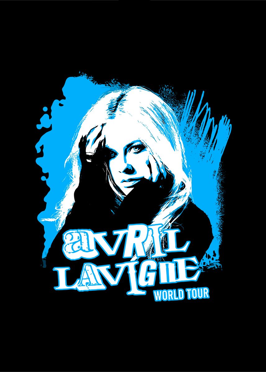 'Avril Lavigne World Tour T' Poster, picture, metal print, paint by ...