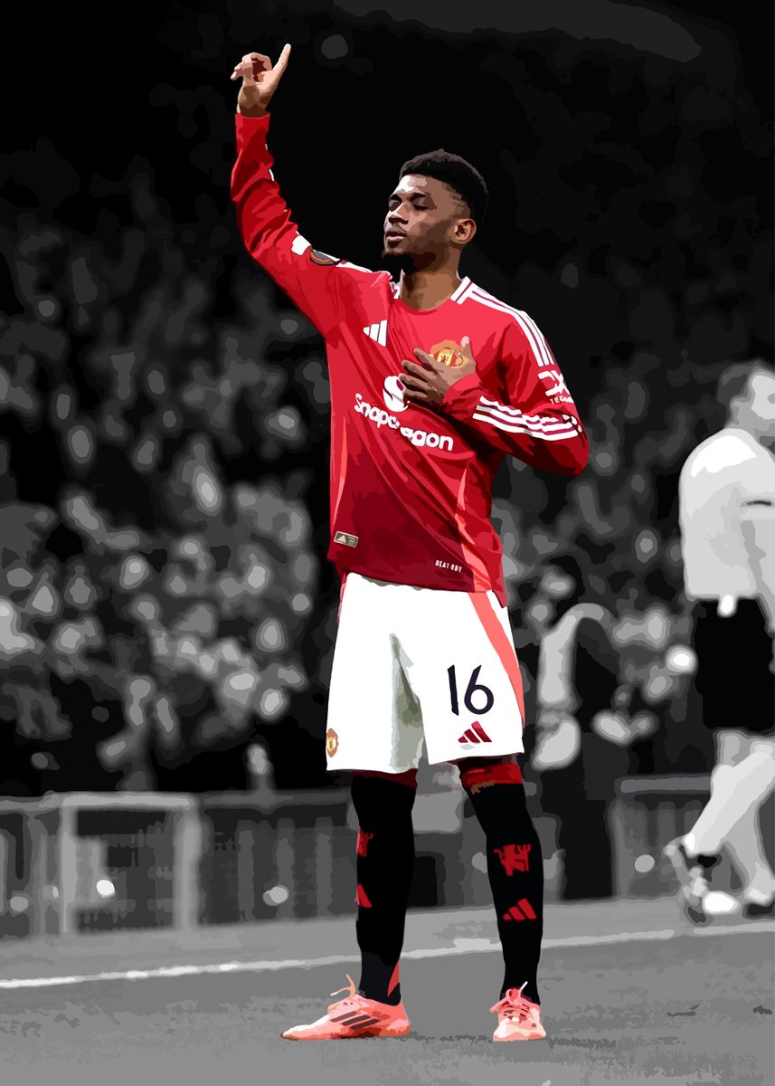 'Amad Diallo Manchester' Poster, picture, metal print, paint by Balint ...