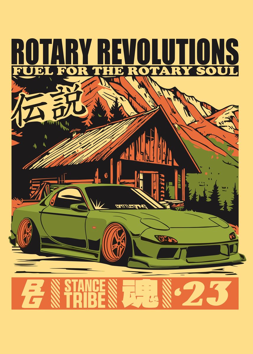 'Rotary Revolution Print' Poster, picture, metal print, paint by Pargoy ...