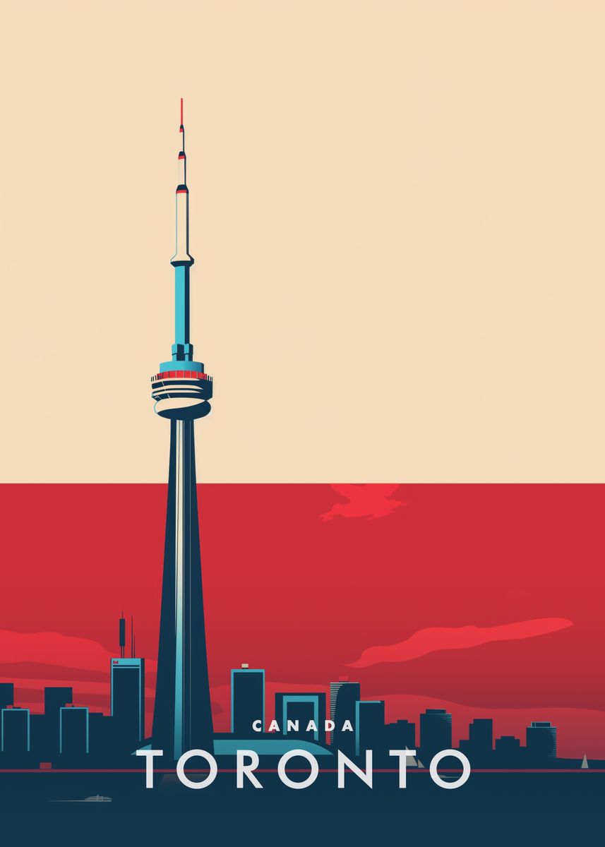 'Toronto Skyline' Poster, picture, metal print, paint by Merah Djoeang ...