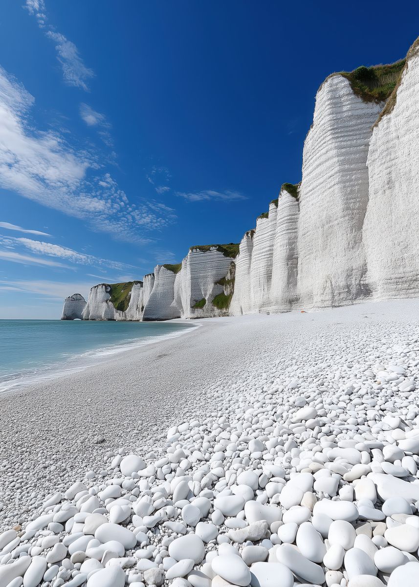 'White Cliffs Beach' Poster, picture, metal print, paint by Vividposter ...