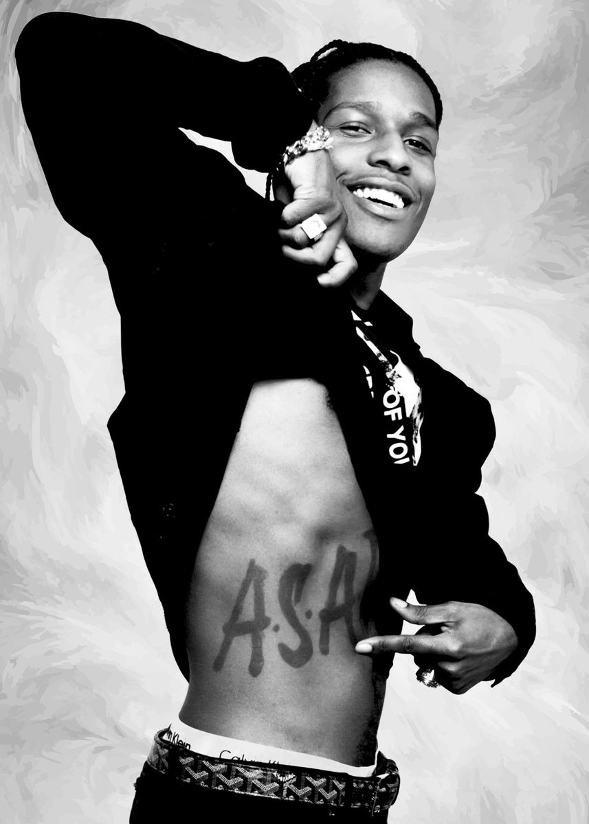 'ASAP Rocky' Poster, picture, metal print, paint by Micho Abstract ...