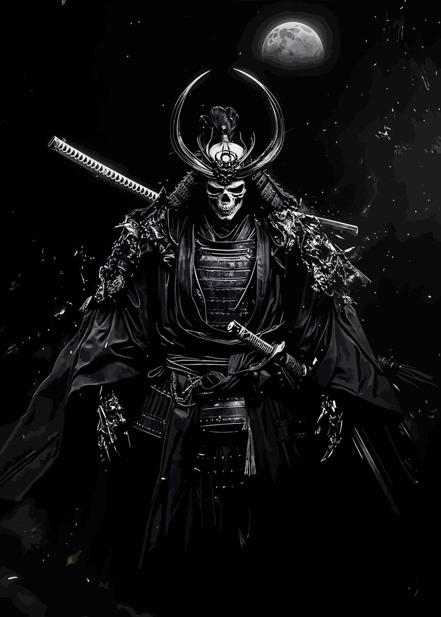 'Samurai Ghost' Poster, picture, metal print, paint by the illusion ...