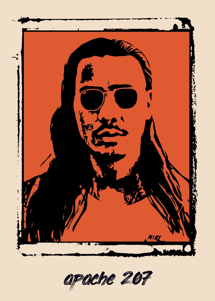 'Apache Portrait' Poster, picture, metal print, paint by CRAFTSSSTUDIO ...