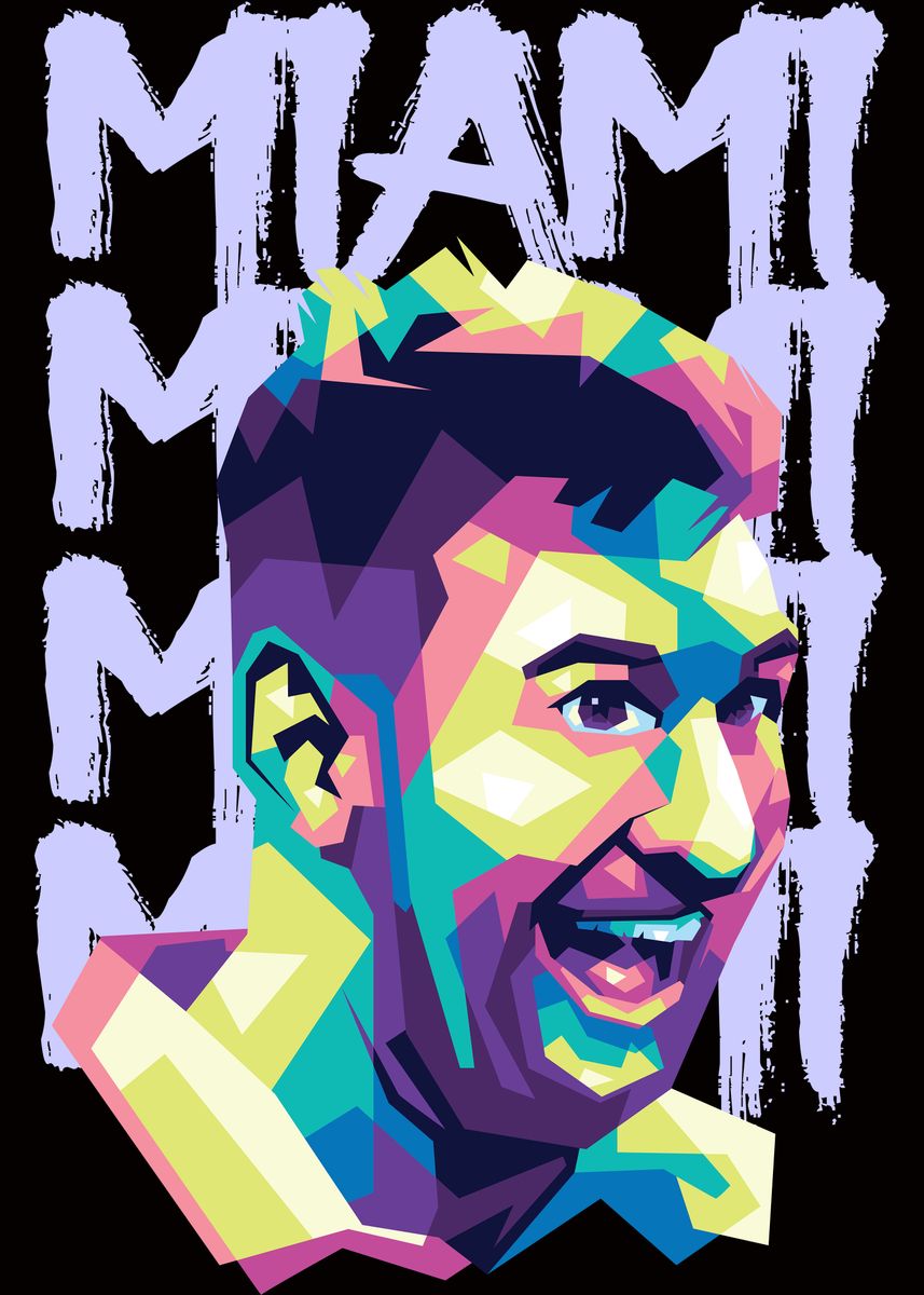 'Miami Pop Art Portrait' Poster, picture, metal print, paint by | Displate