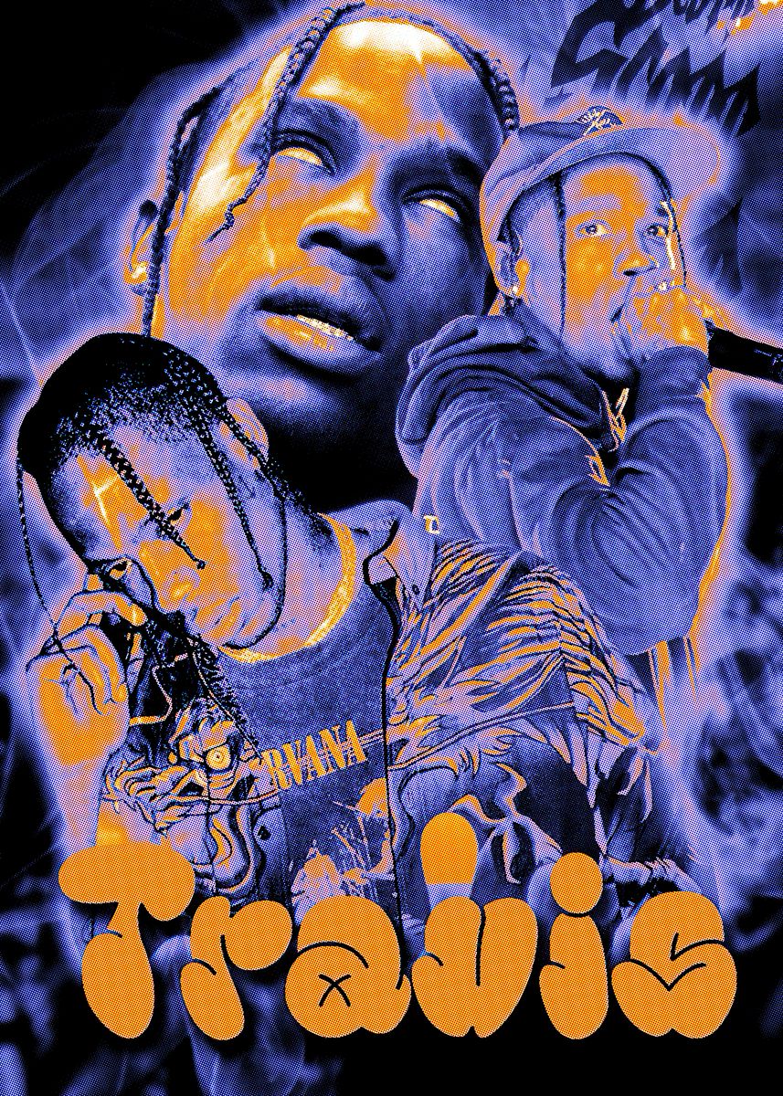 'Travis Scott Pop Art' Poster, picture, metal print, paint by Sigvard ...