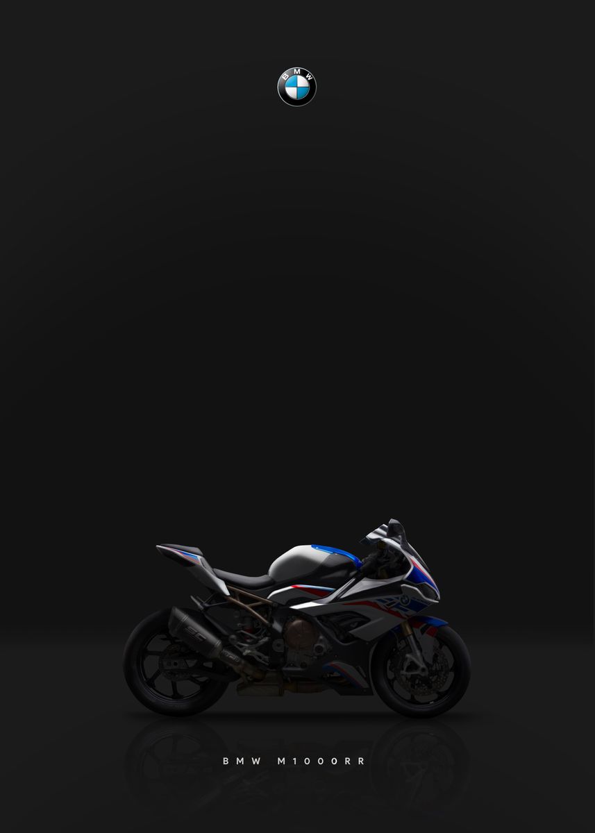 'BMW M1000RR Motorcycle' Poster, picture, metal print, paint by pxlsm ...
