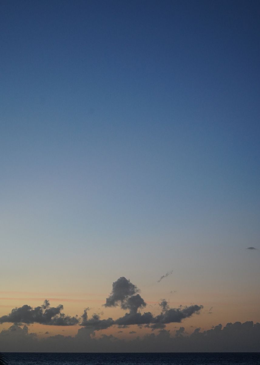 'Sunset Sky with Clouds' Poster, picture, metal print, paint by ...