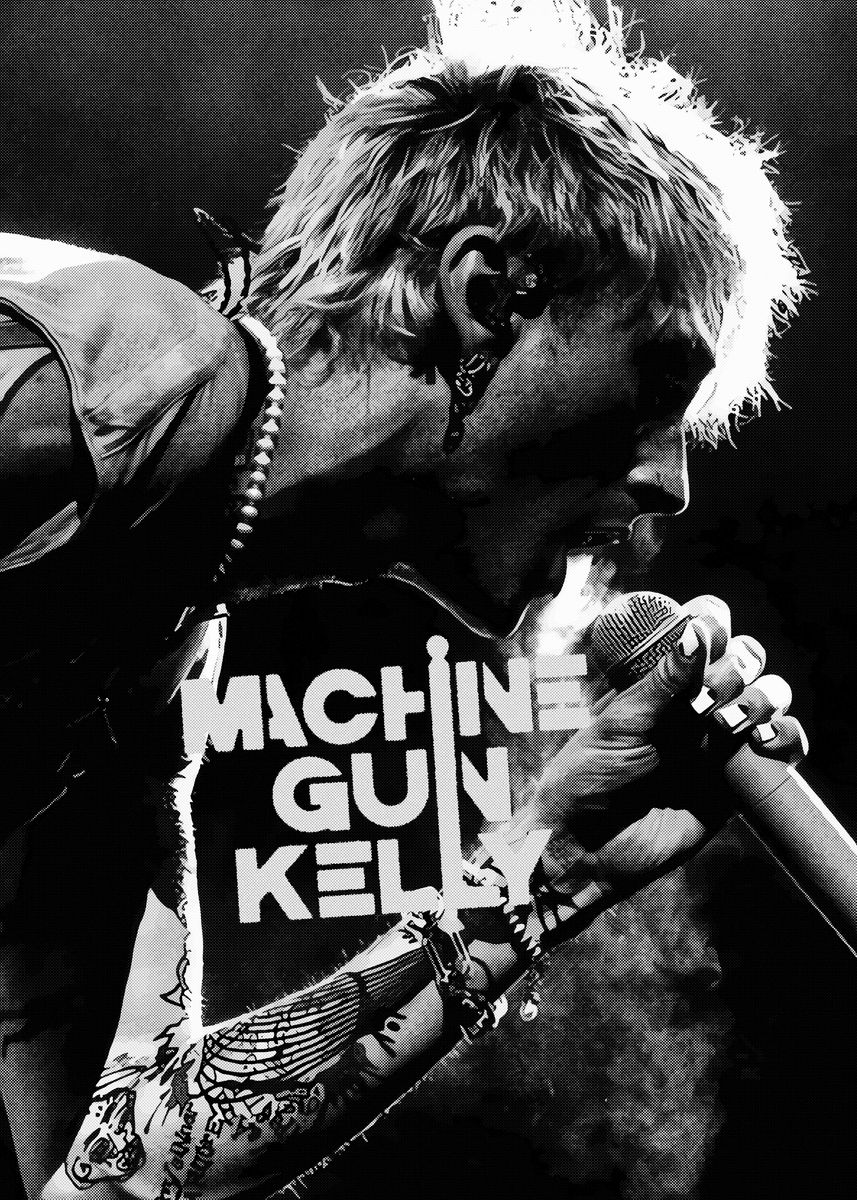 'Machine Gun Kelly ' Poster, picture, metal print, paint by Colaba Art ...