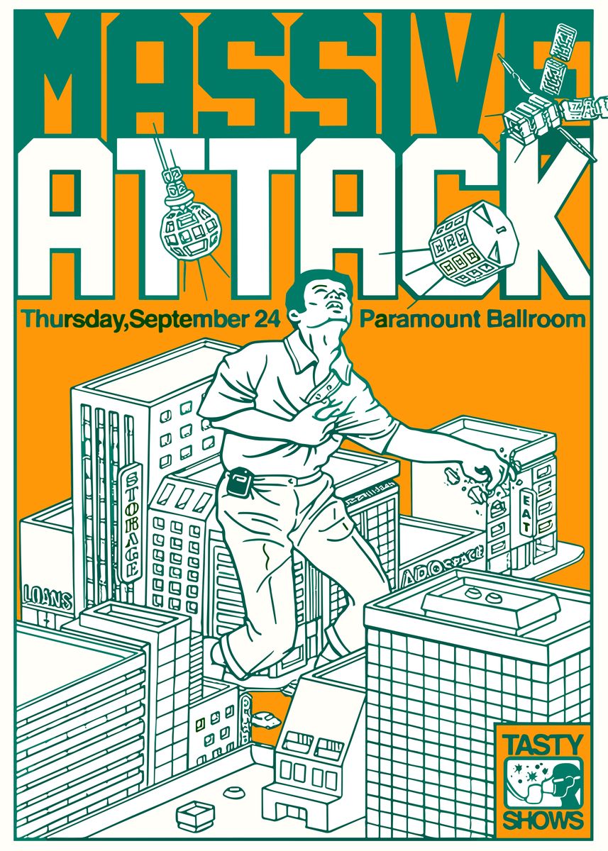 'Massive Attack Poster' Poster, picture, metal print, paint by Best-Things | Displate