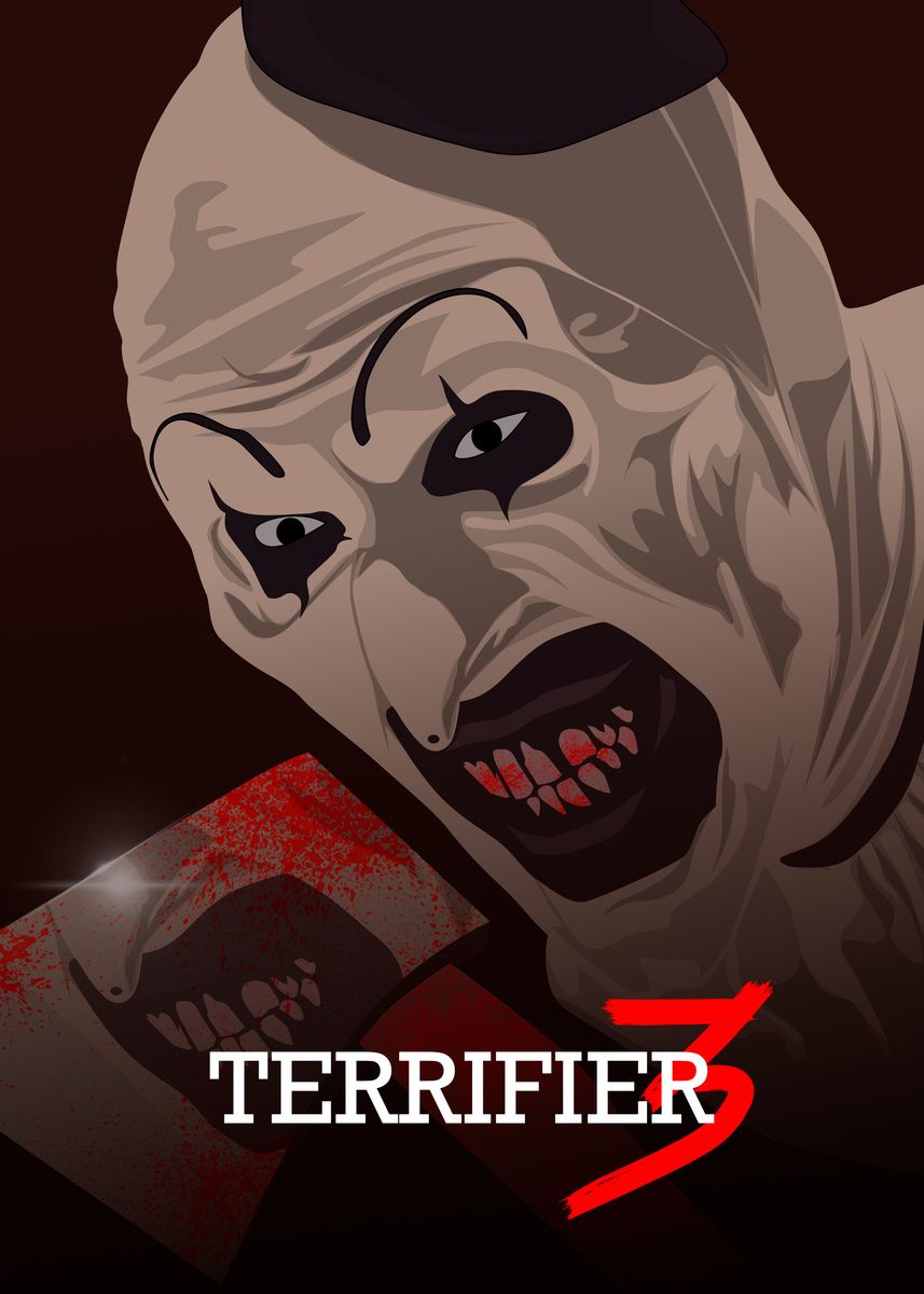 'Terrifier 3' Poster, picture, metal print, paint by geeks holic | Displate