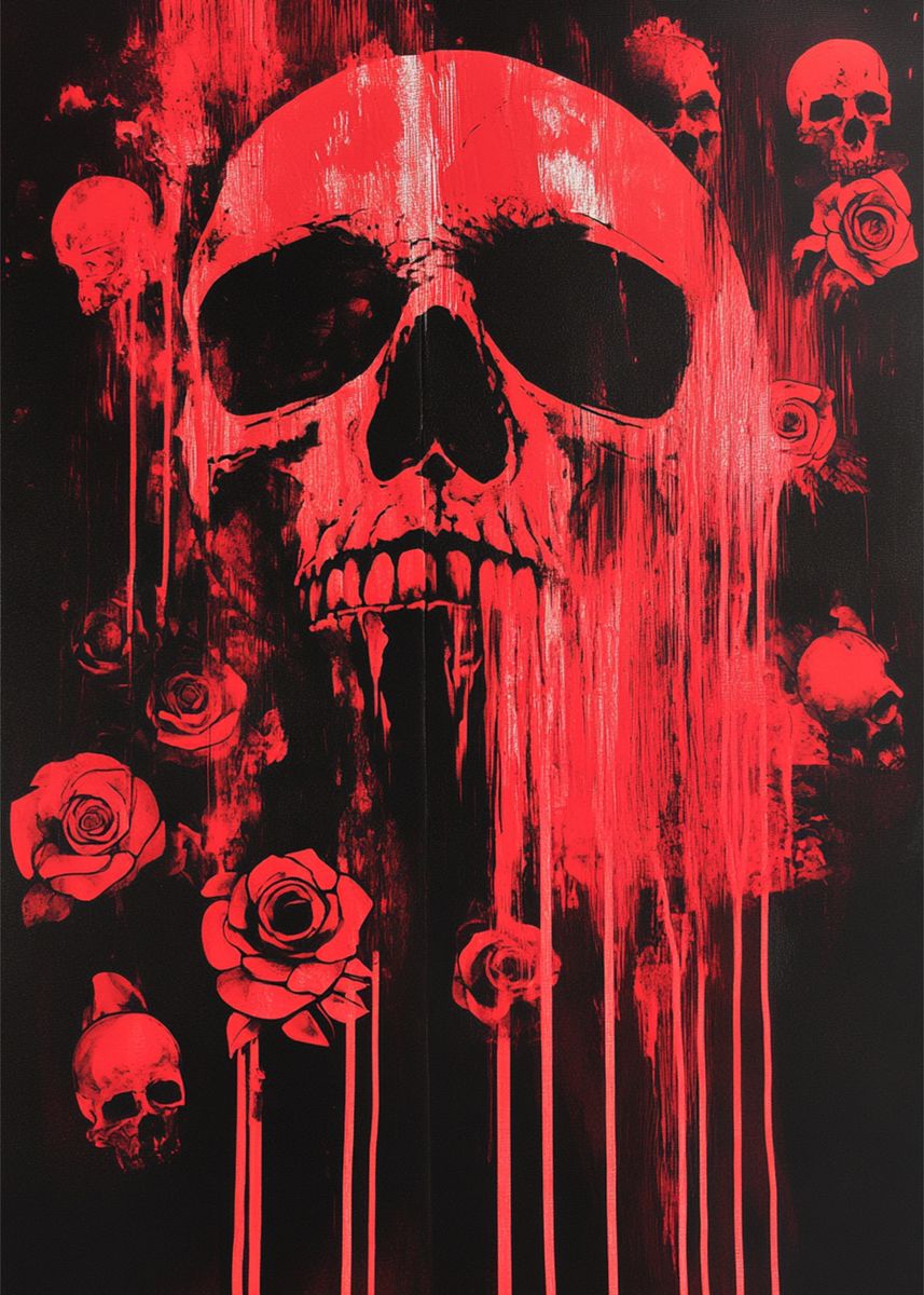 'Red Death' Poster, picture, metal print, paint by Paulo José | Displate