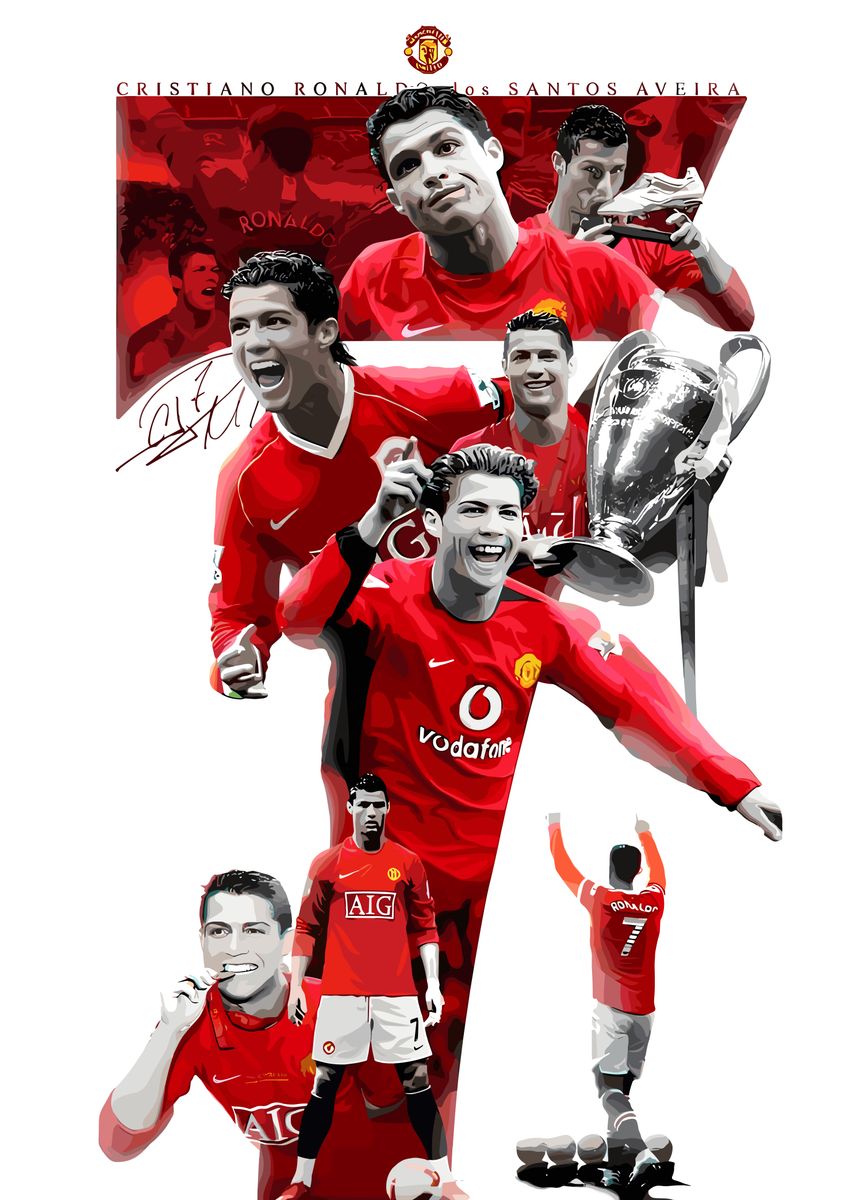 'Cristiano Ronaldo Manchester United Moment' Poster, picture, metal ...