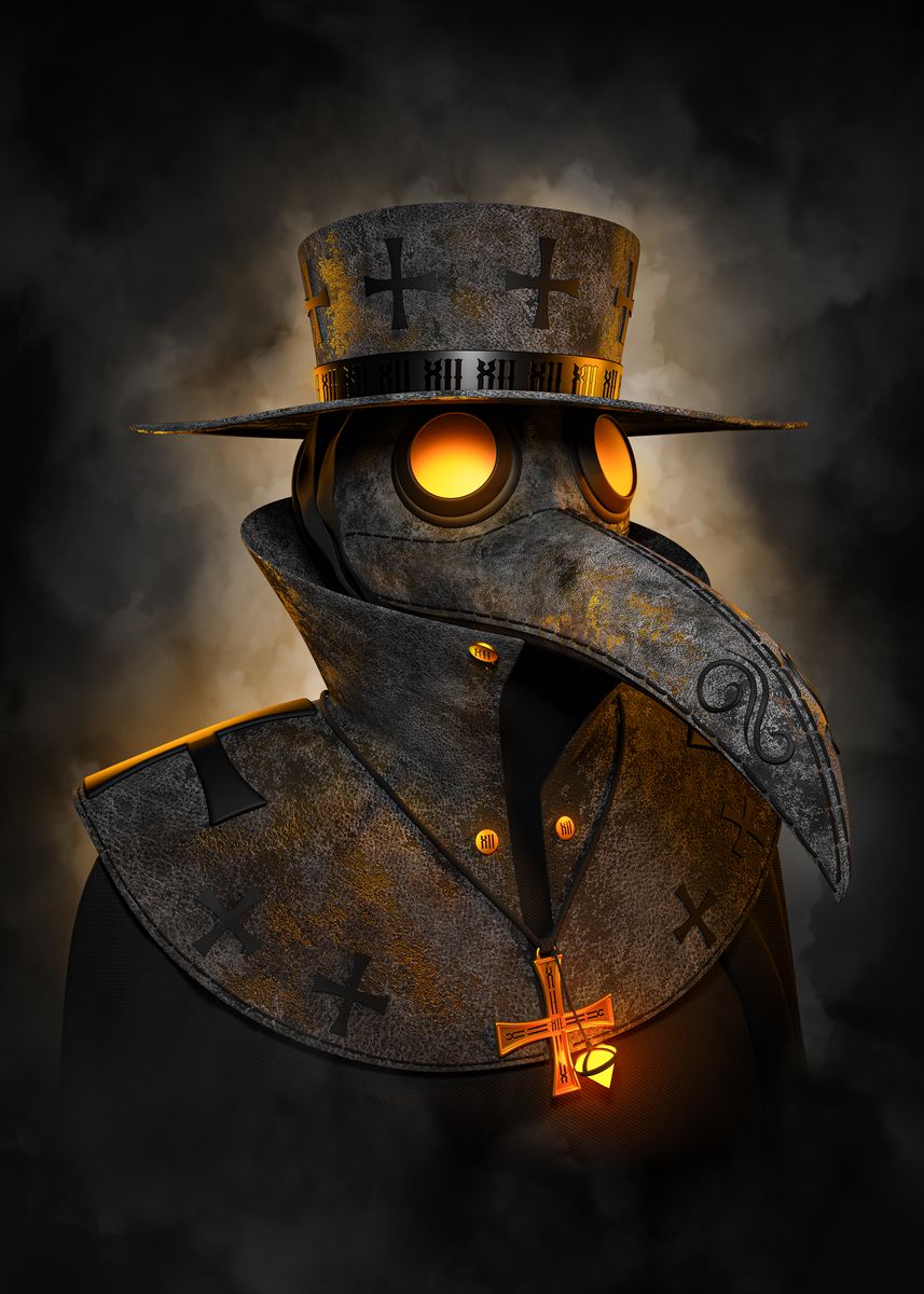 'Plague Doctor' Poster, picture, metal print, paint by Pierre Lamarre ...