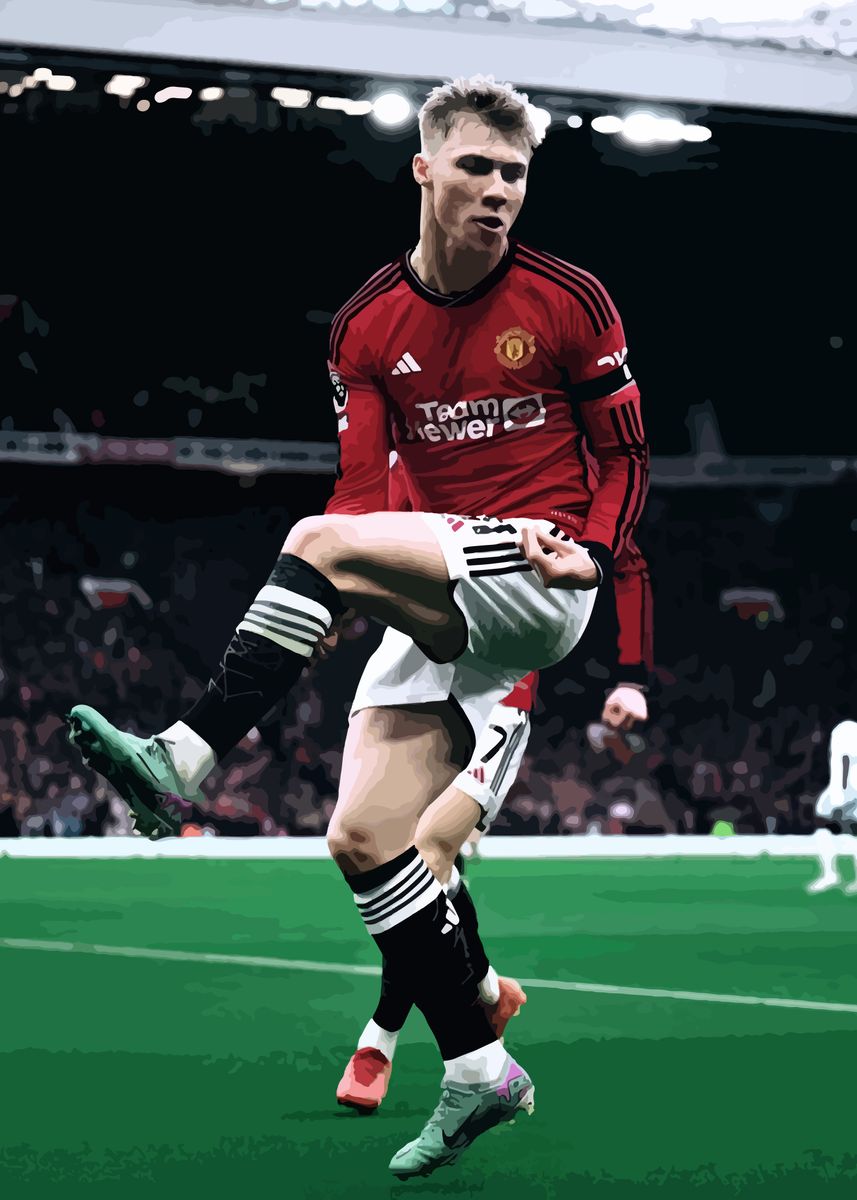 'Rasmus Hojlund' Poster, picture, metal print, paint by Sheshh | Displate