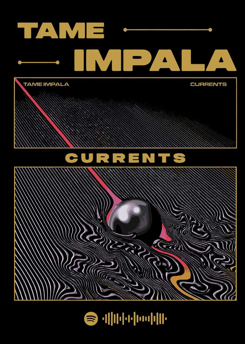 'Tame Impala Currents' Poster, picture, metal print, paint by Eun Jin ...