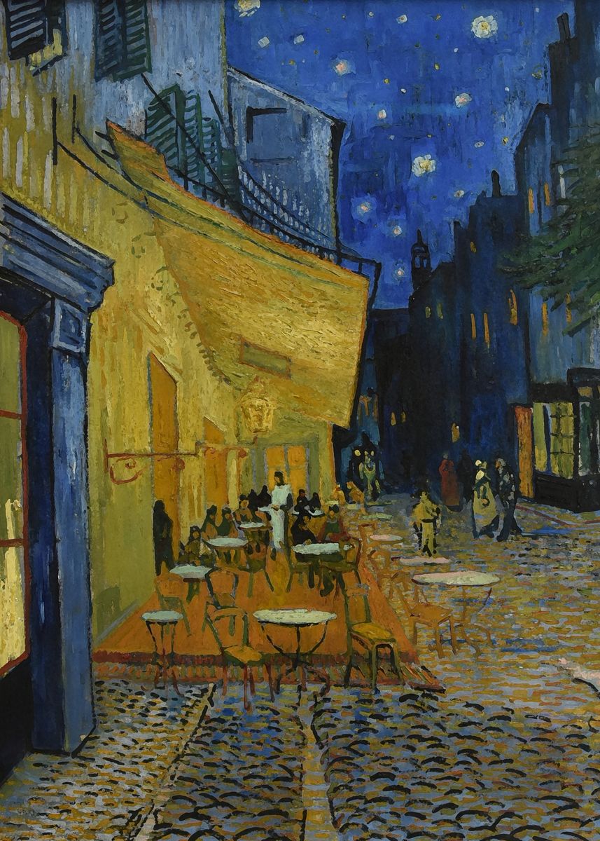 'Cafe Terrace at Night' Poster, picture, metal print, paint by Tomi ...