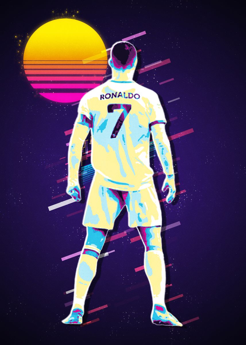 'Ronaldo Retro Art' Poster, picture, metal print, paint by Nusi uci ...