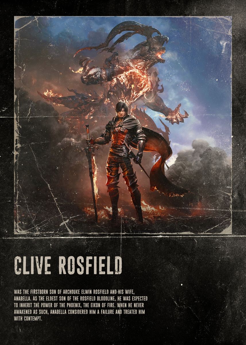 'Clive Rosfield XVI' Poster, picture, metal print, paint by Archelaus ...