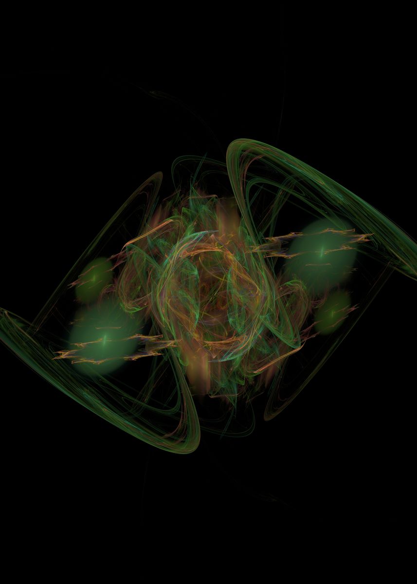 'Atomic Collision' Poster, picture, metal print, paint by ...