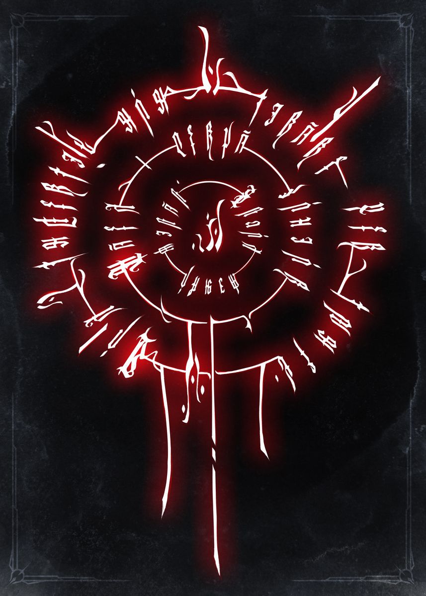 'Vampiric runes' Poster, picture, metal print, paint by Dungeons and ...