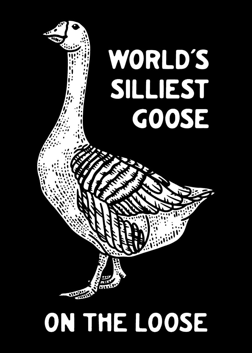 'World's Silliest Goose' Poster, picture, metal print, paint by DNSM ...